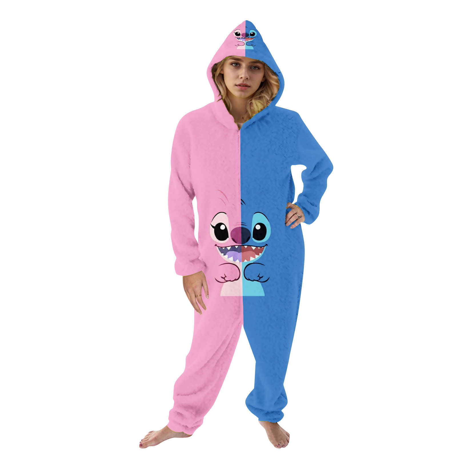 Lilo & Stitch Onesie Pajamas Flannel Cute Family One-piece Pajamas ...