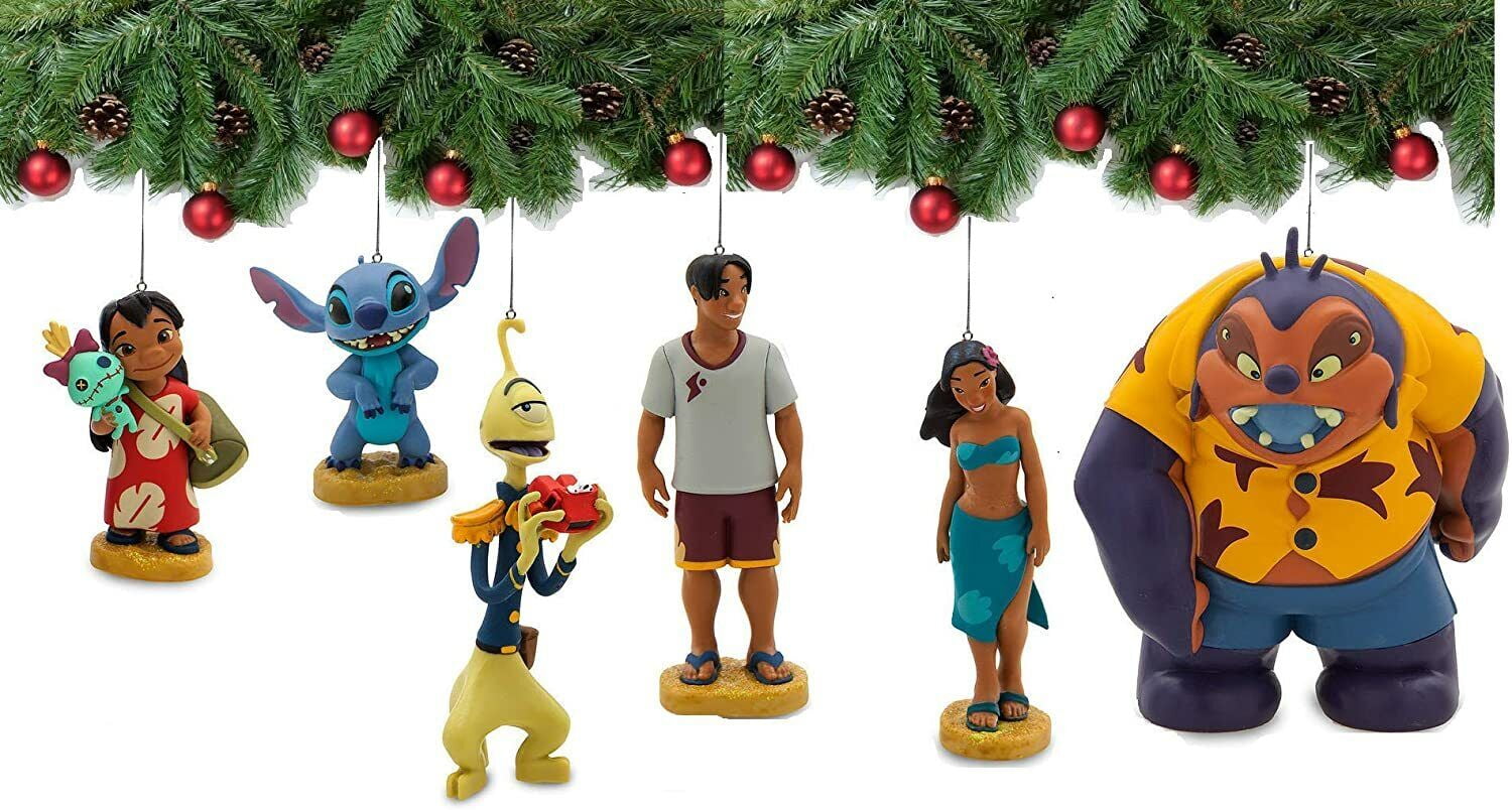 Lilo & Stitch Ornament 6pc Lilo Stitch Jumba Jookiba Agent Pleakley ...