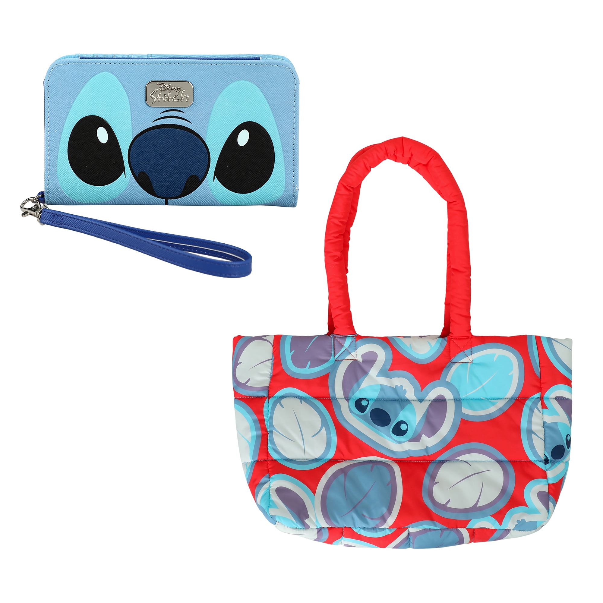 Lilo & Stitch Oversized Puffer Tote Bag & Wrestler Tech Wallet Kit ...