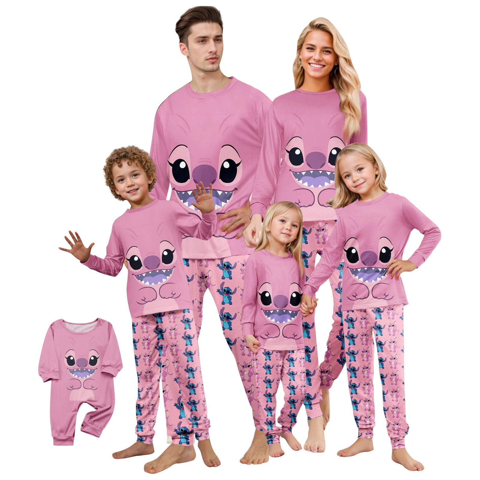 Lilo and Stitch Pajamas Kid's Sleepwear Matching Family Pajamas Long ...