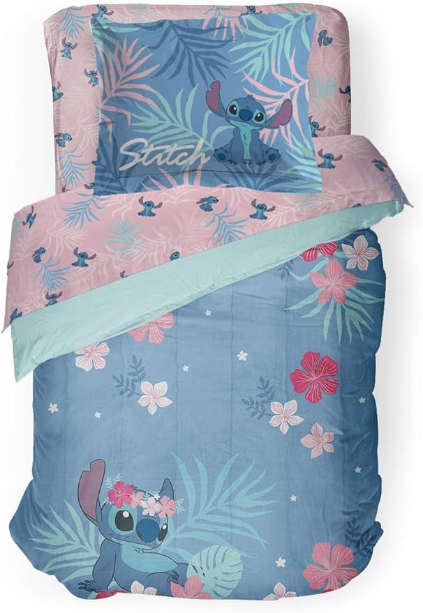 Lilo & Stitch Paradise Dream 3 Piece Full Size Comforter Set with Shams ...