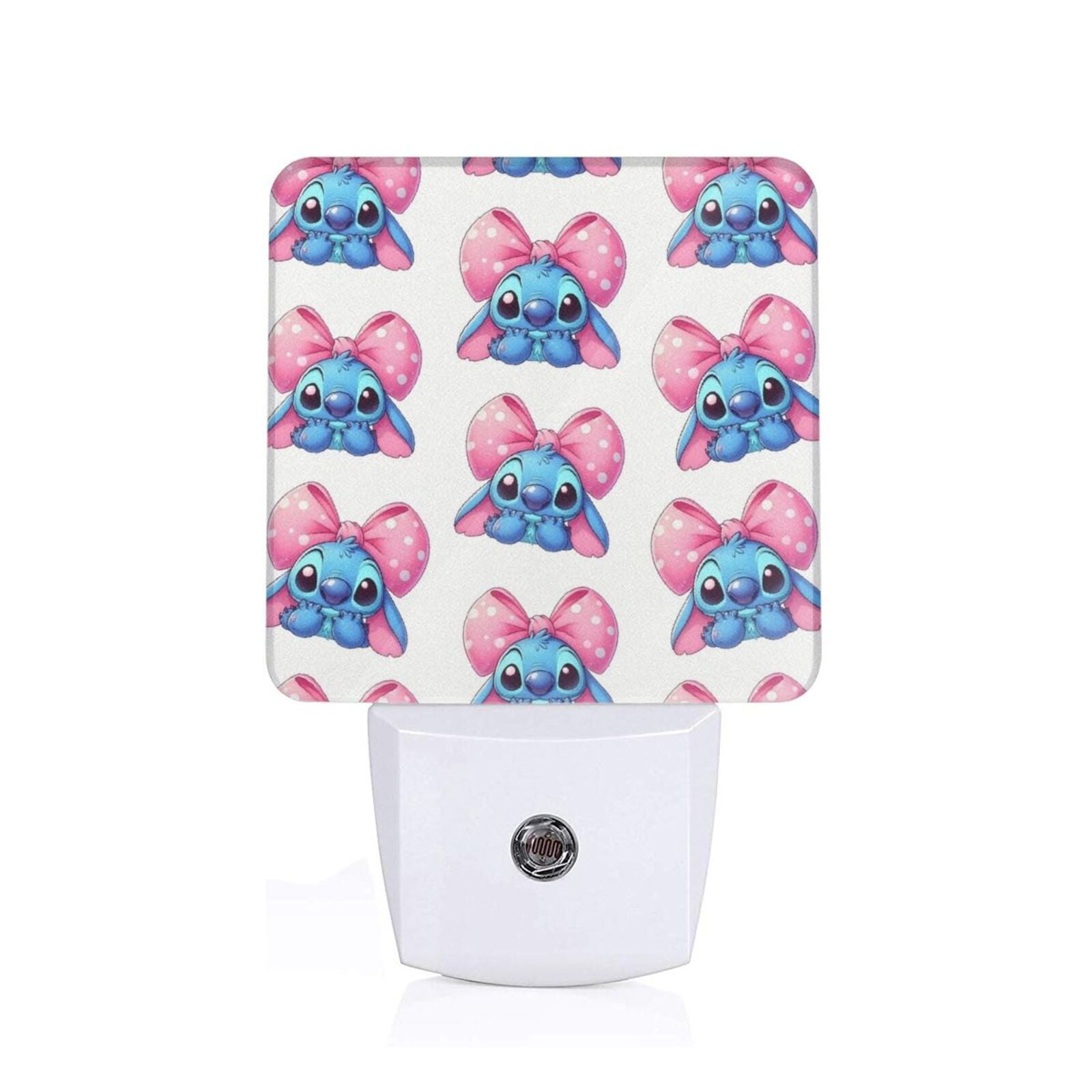 Lilo & Stitch Pink Bow Plug-in LED Night Light Lamp with Dusk to Dawn ...