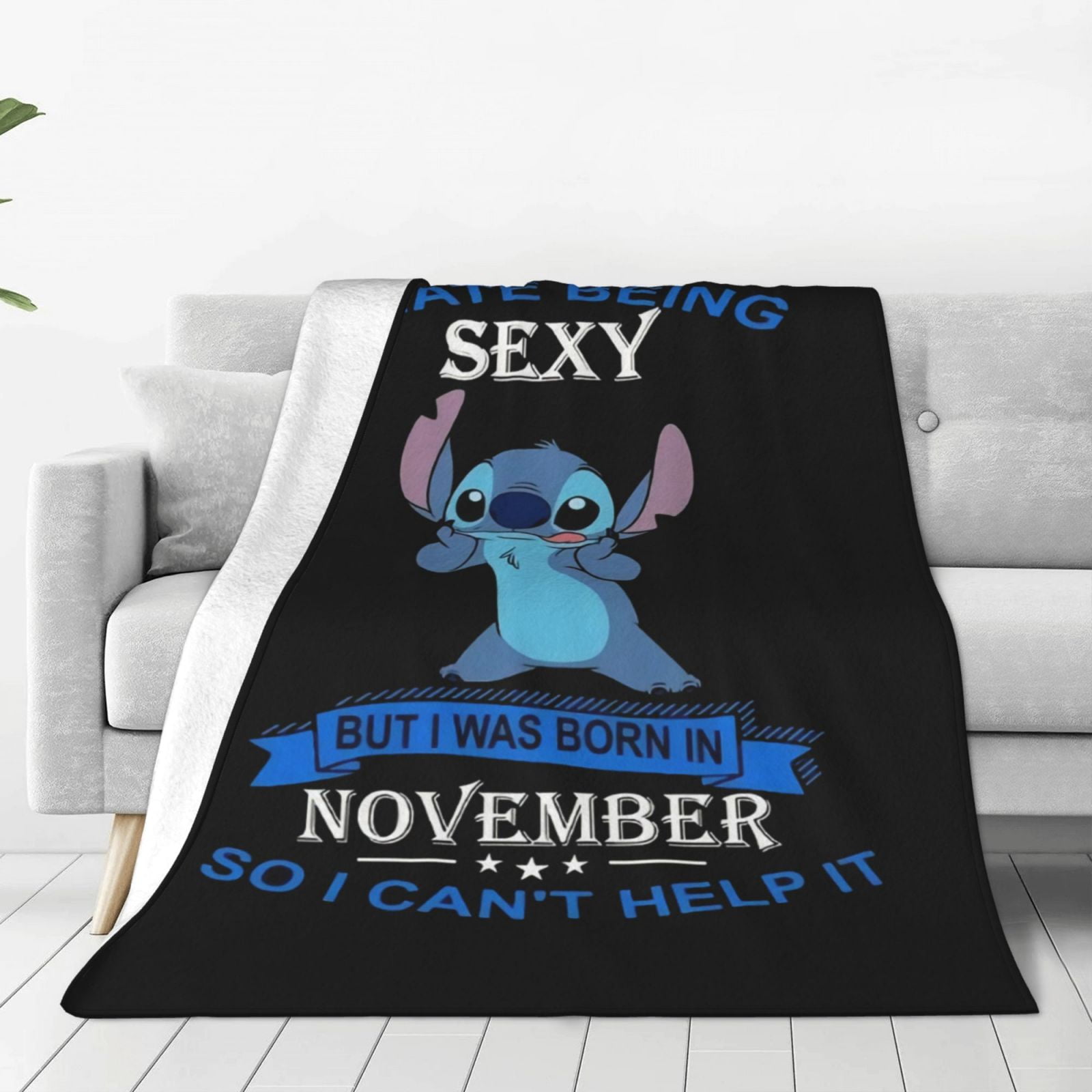 Stitch Resting Stitch Face Blanket Cartoon Blanket Home Cute Blankets ...
