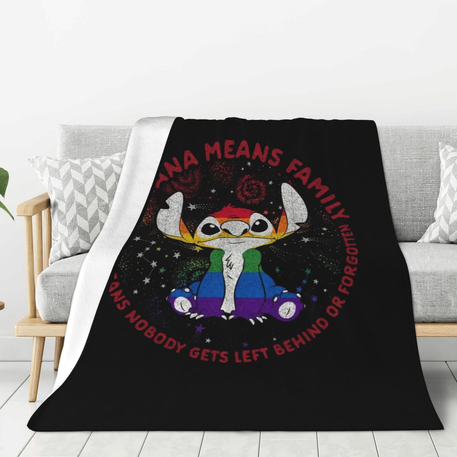 Lilo & Stitch Resting Stitch Face Blanket,Throw Blanket for Kids and ...