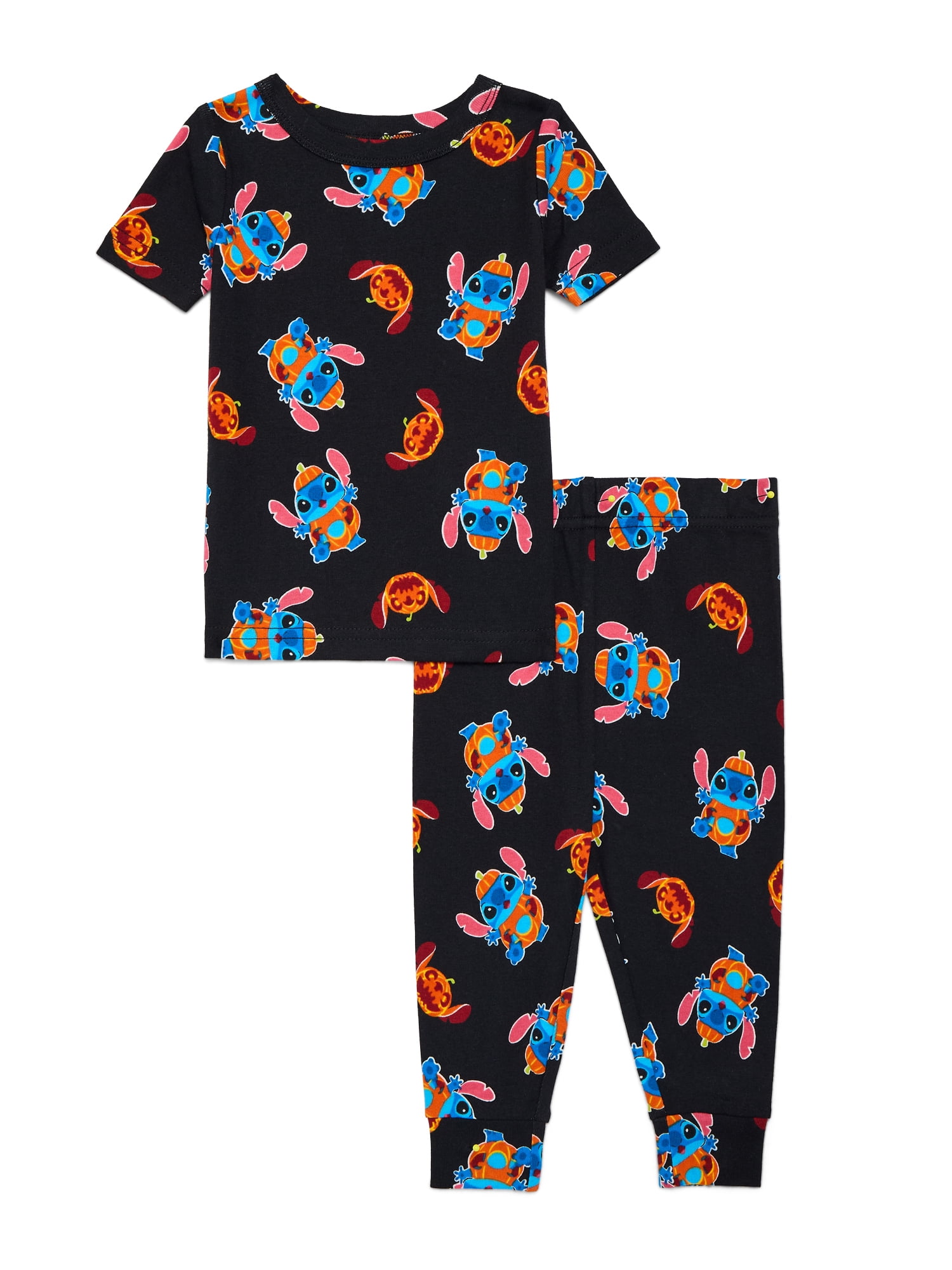 Lilo & Stitch Toddler Halloween Graphic Short Sleeve Shirt & Pant Pajama Set, Sizes 12M-5T ...