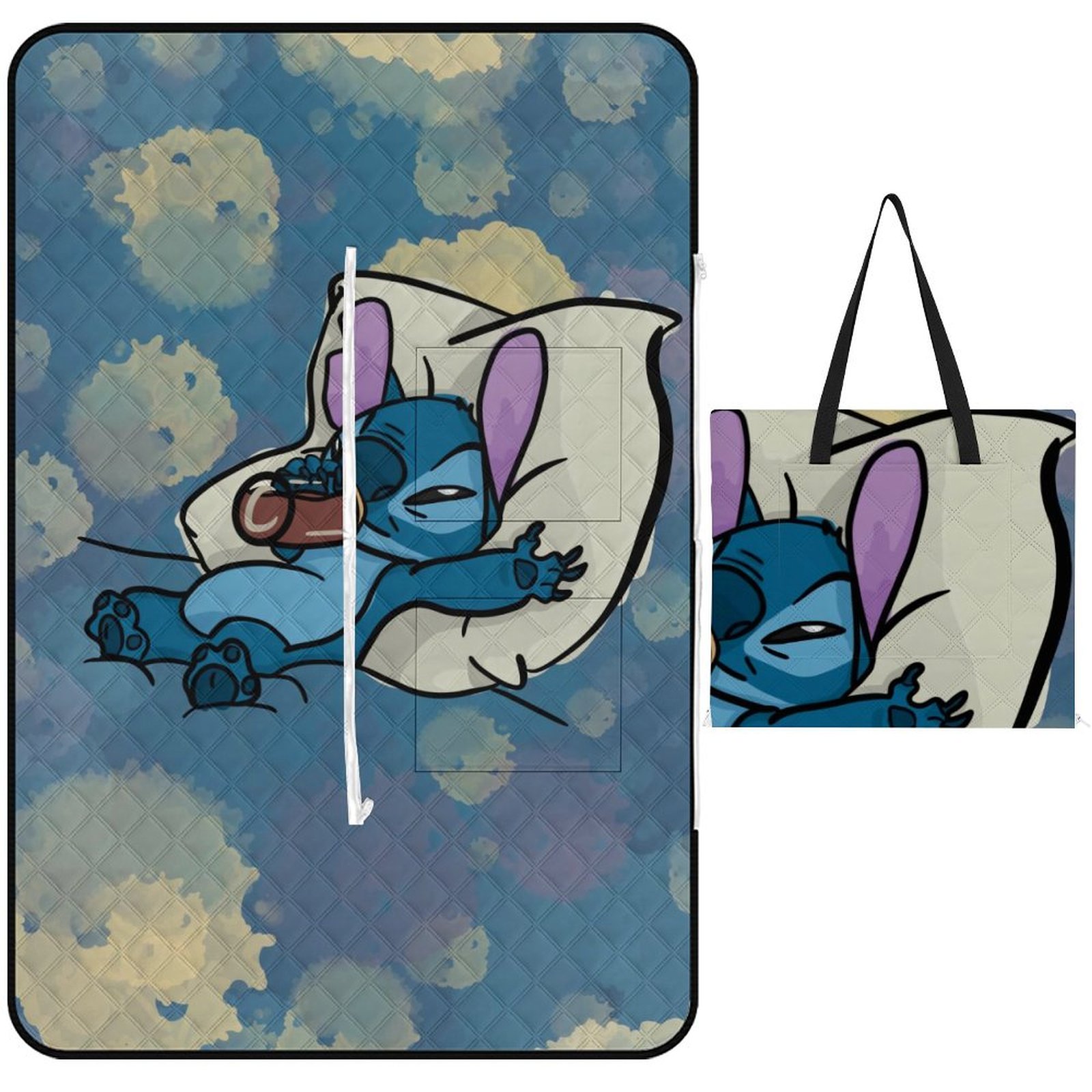 Lilo & Stitch - Sleepy Stitch Picnic Blankets,59x39 Waterproof Picnic ...