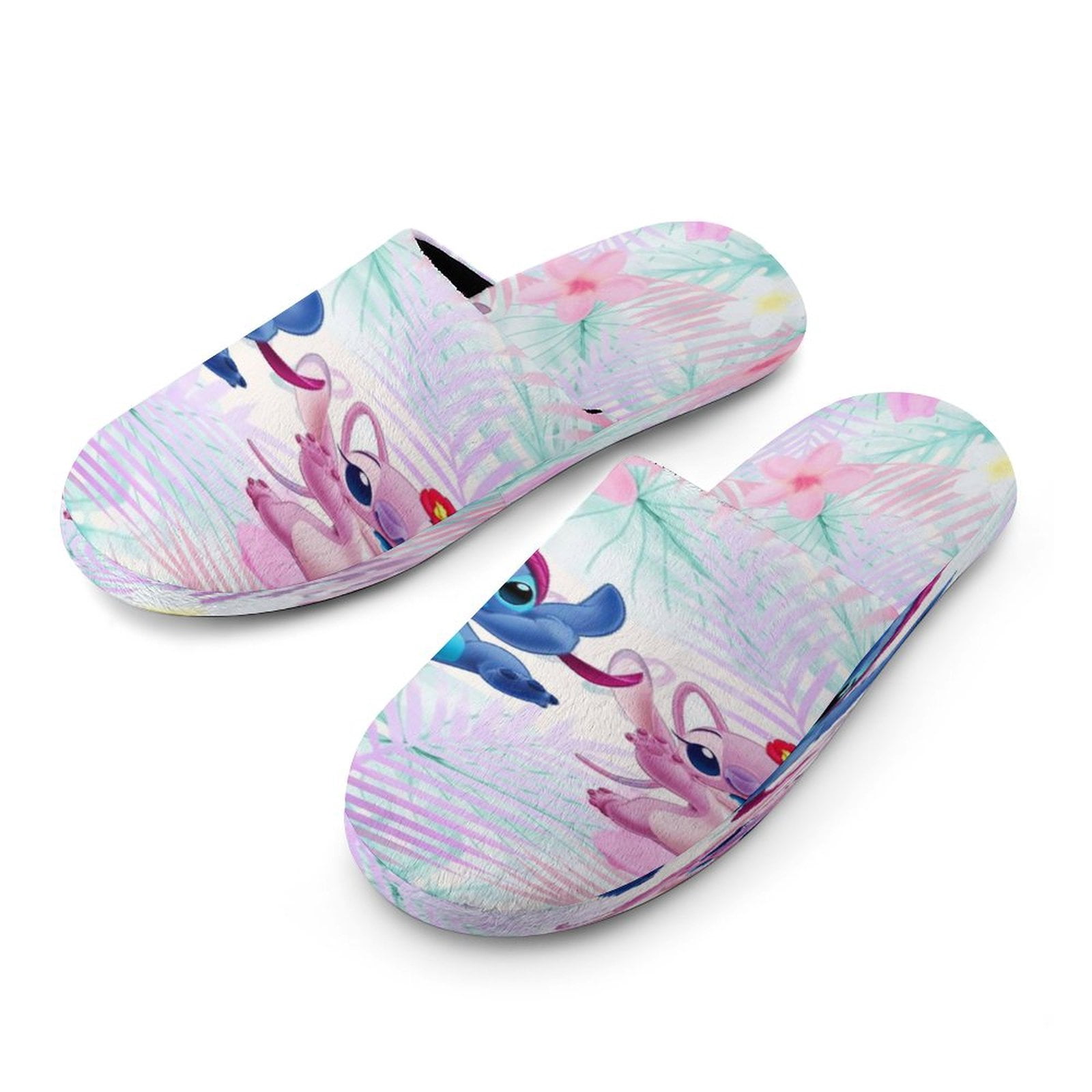 Lilo & Stitch Slippers for Women slippers Retro Soft Plush Warm Slip-on ...