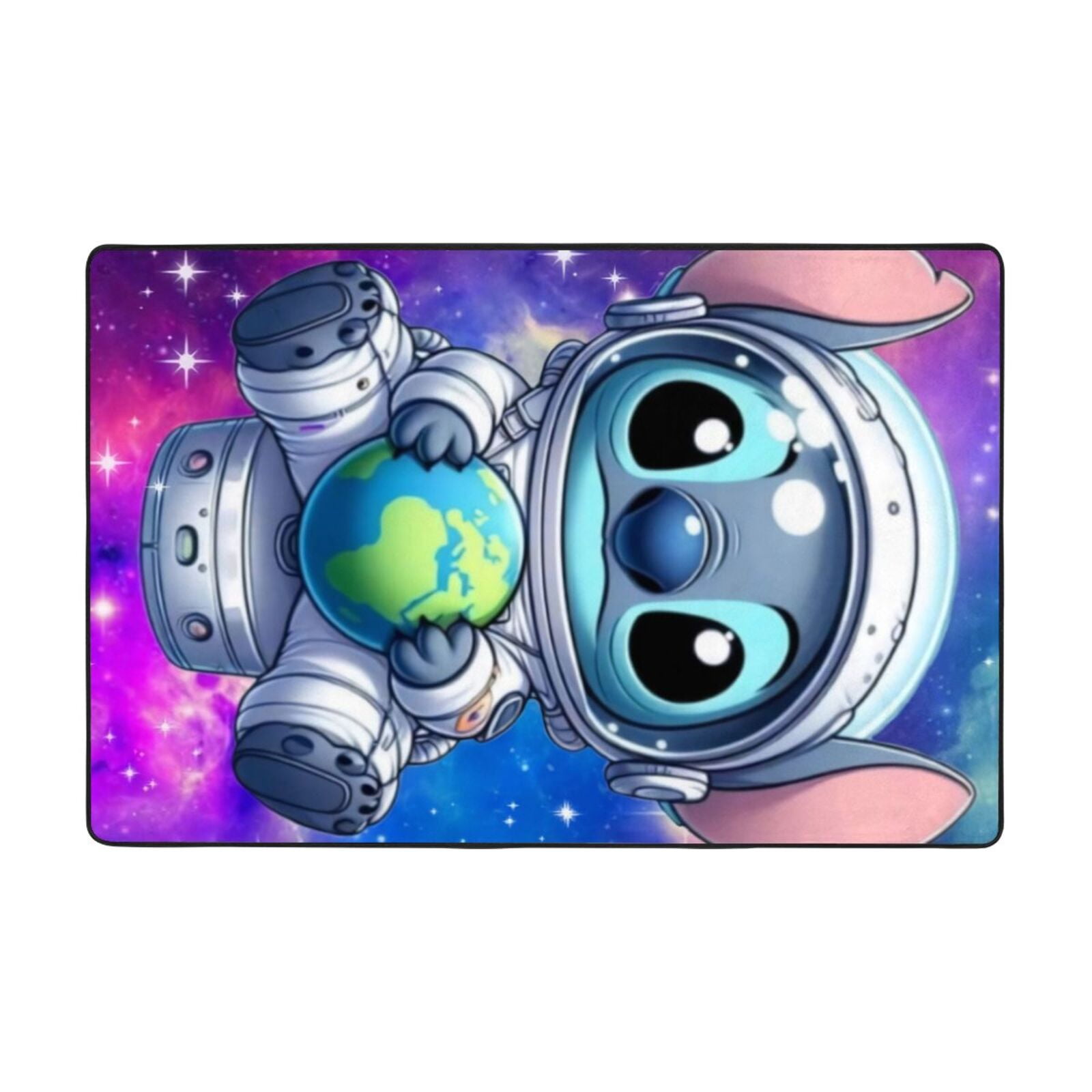 Lilo and Stitch in Space Gamer Rug Room Non-Slip Gaming Rug Cool ...