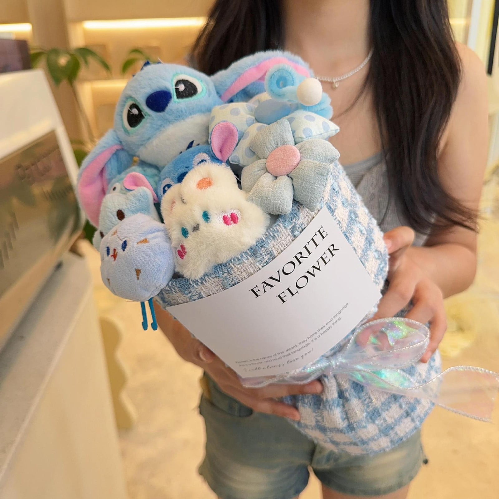100pc Stitch 11.18" Plushies Bouquet, Stitch Stuffed Animals, Cartoon ...