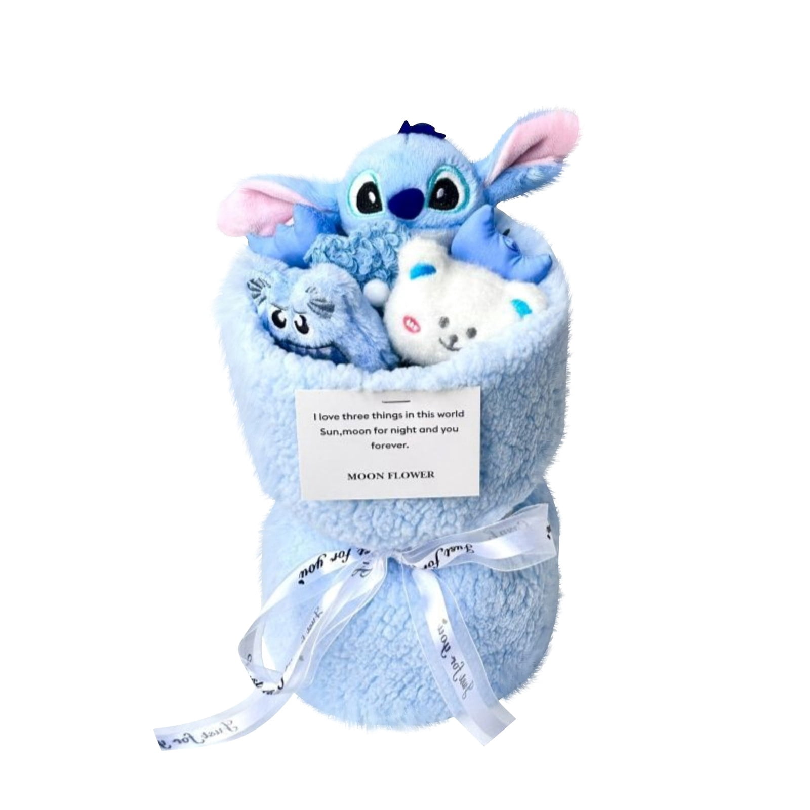 Lilo & Stitch Stitch 9.8" Light Blue Plush Bouquet, Stitch Stuffed ...