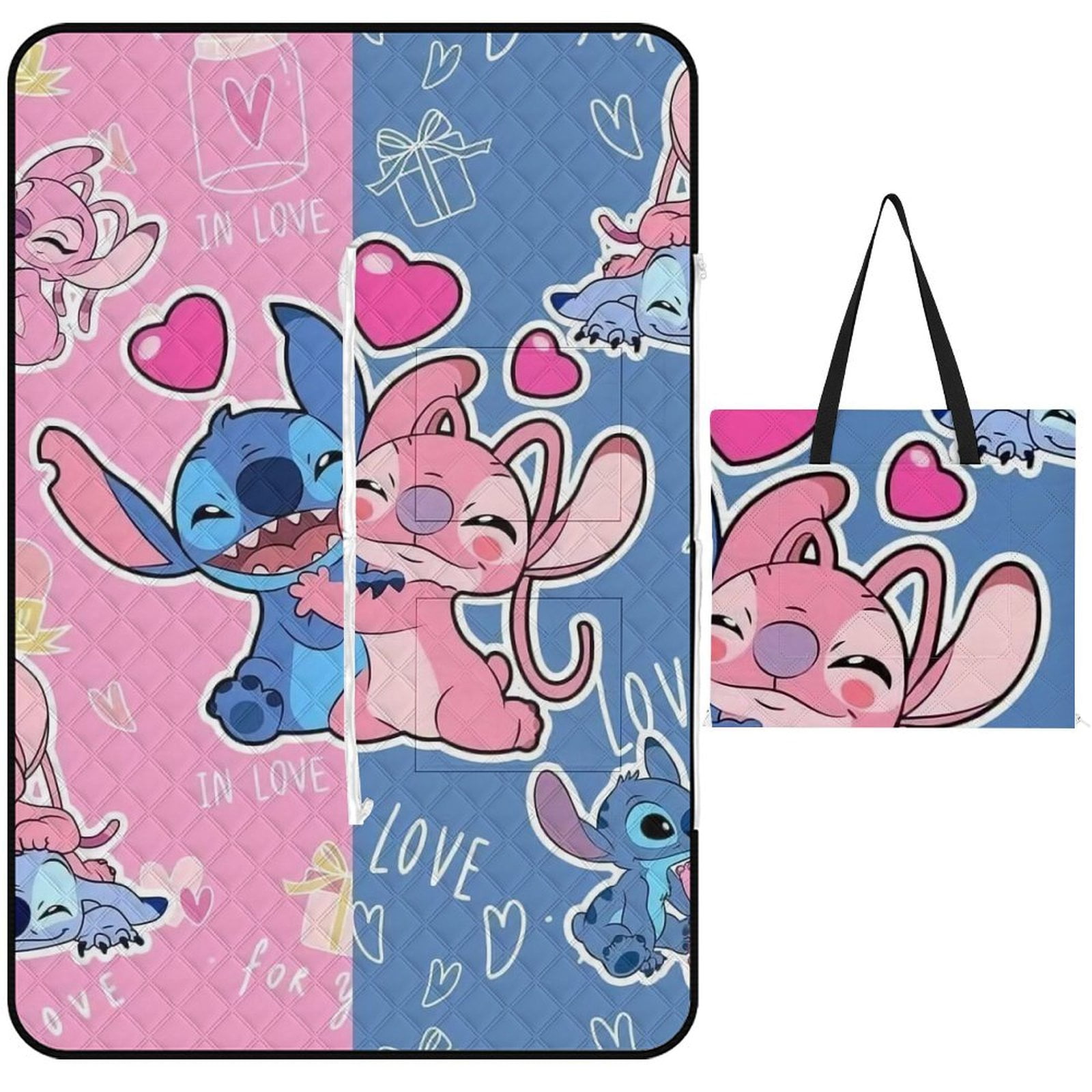 Lilo & Stitch - Stitch & Angel Extra Large Picnic Blanket Waterproof,59 ...