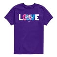 Lilo & Stitch - Stitch & Angel Love - Youth Boys Short Sleeve Graphic T ...