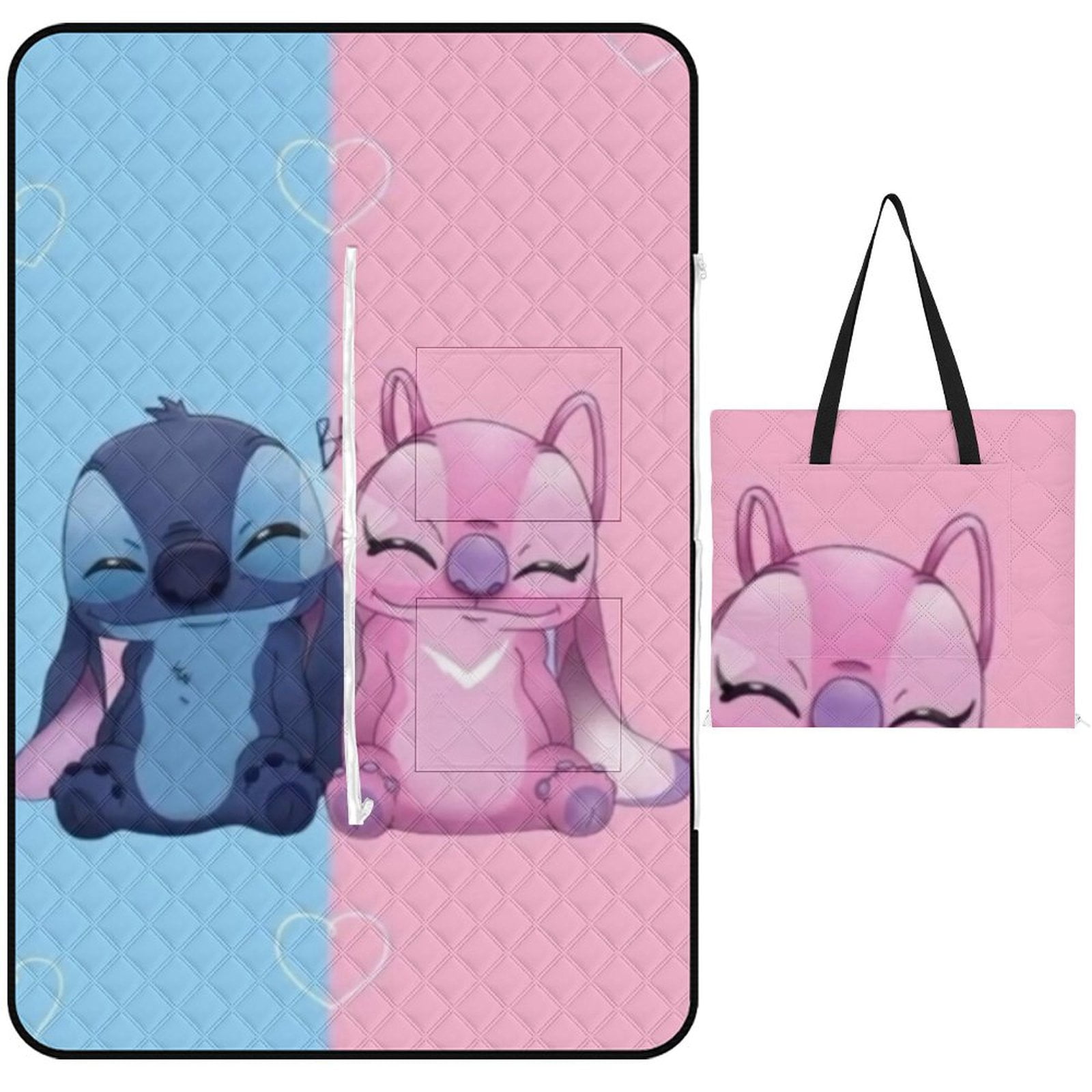 Lilo & Stitch - Stitch & Angel Picnic Blankets Outdoor Blanket,59'x39 ...