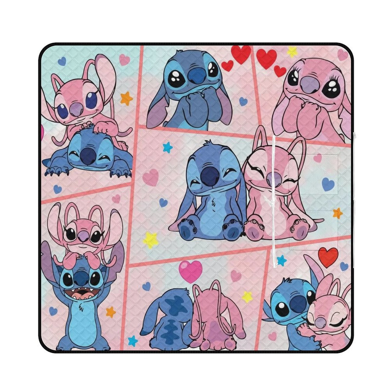 Lilo & Stitch - Stitch & Angel Picnic Blankets Outdoor Blanket,78'x78 ...