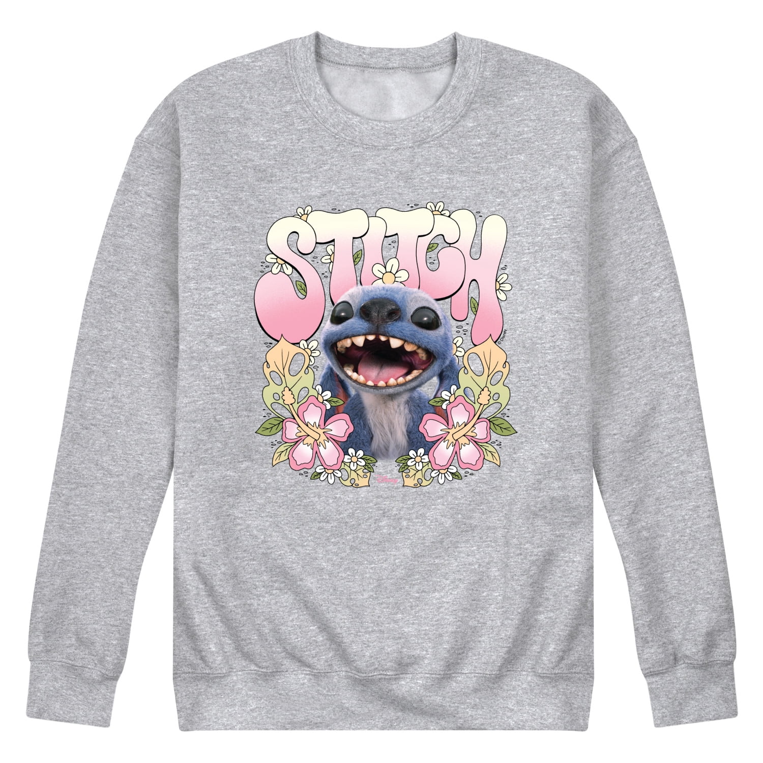 Lilo & Stitch - Stitch Floral Frame - Men's Crew Fleece Sweatshirt ...