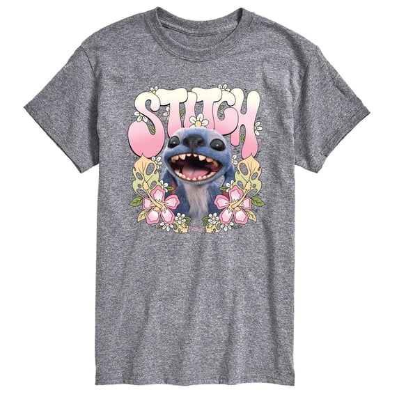 Lilo & Stitch - Stitch Floral Frame - Men's Short Sleeve Graphic T ...