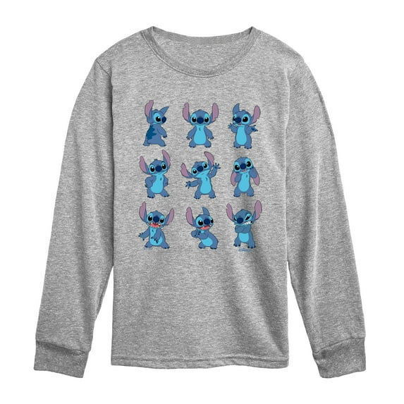Lilo & Stitch - Stitch Moods - Youth Boys Long Sleeve Graphic T-Shirt ...