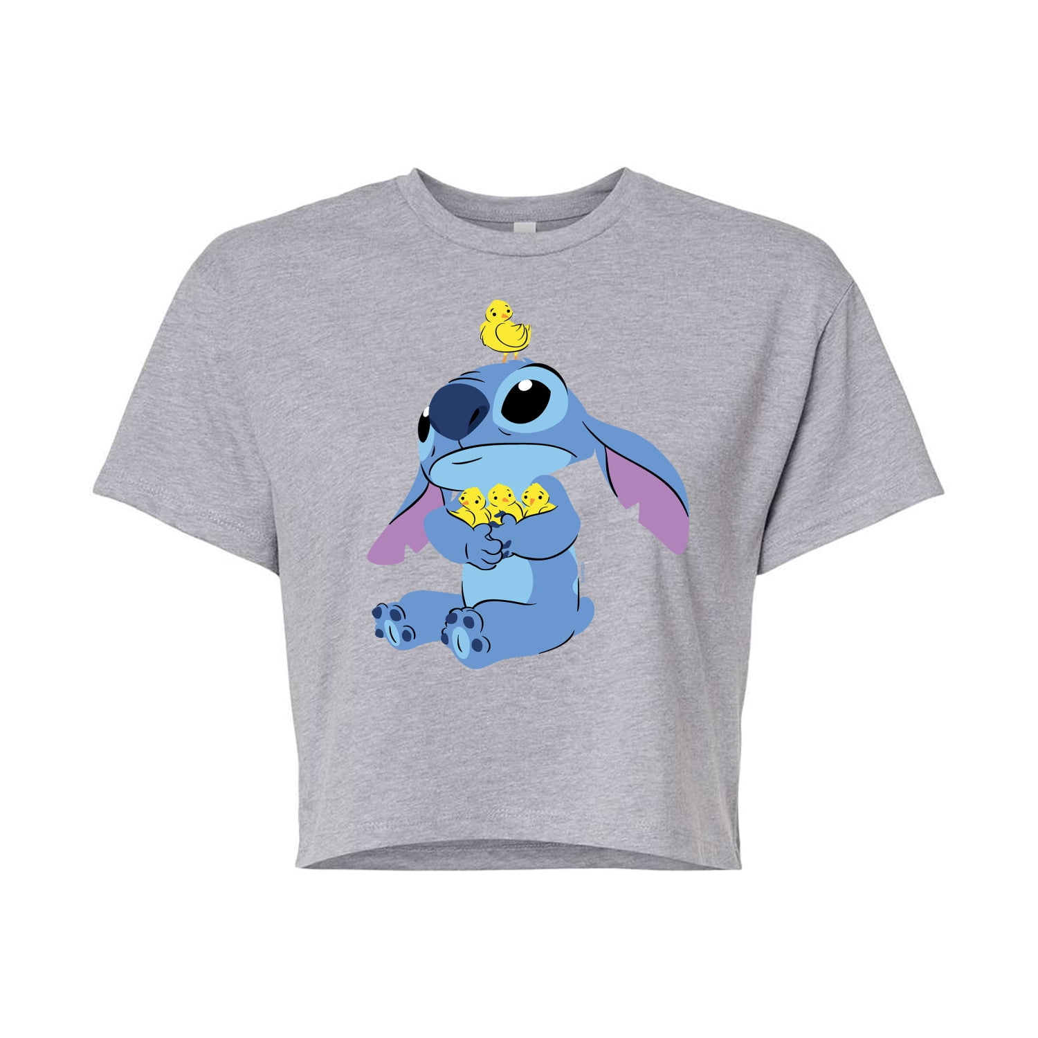 Lilo & Stitch - Stitch and Chicks - Juniors Cropped Graphic T-Shirt ...