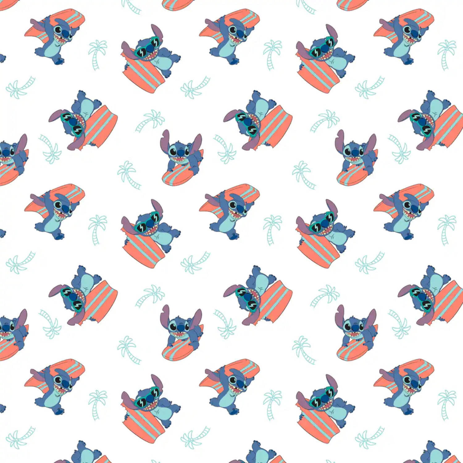 Lilo & Stitch Surfing Toss Cotton Fabric - Walmart.com