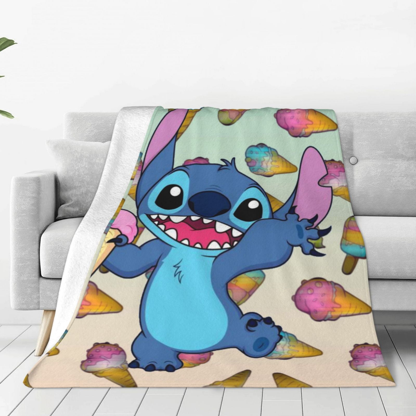 Lilo & Stitch Throw Blanket Couch Bed Sofa Soft Lightweight Warm Cozy ...