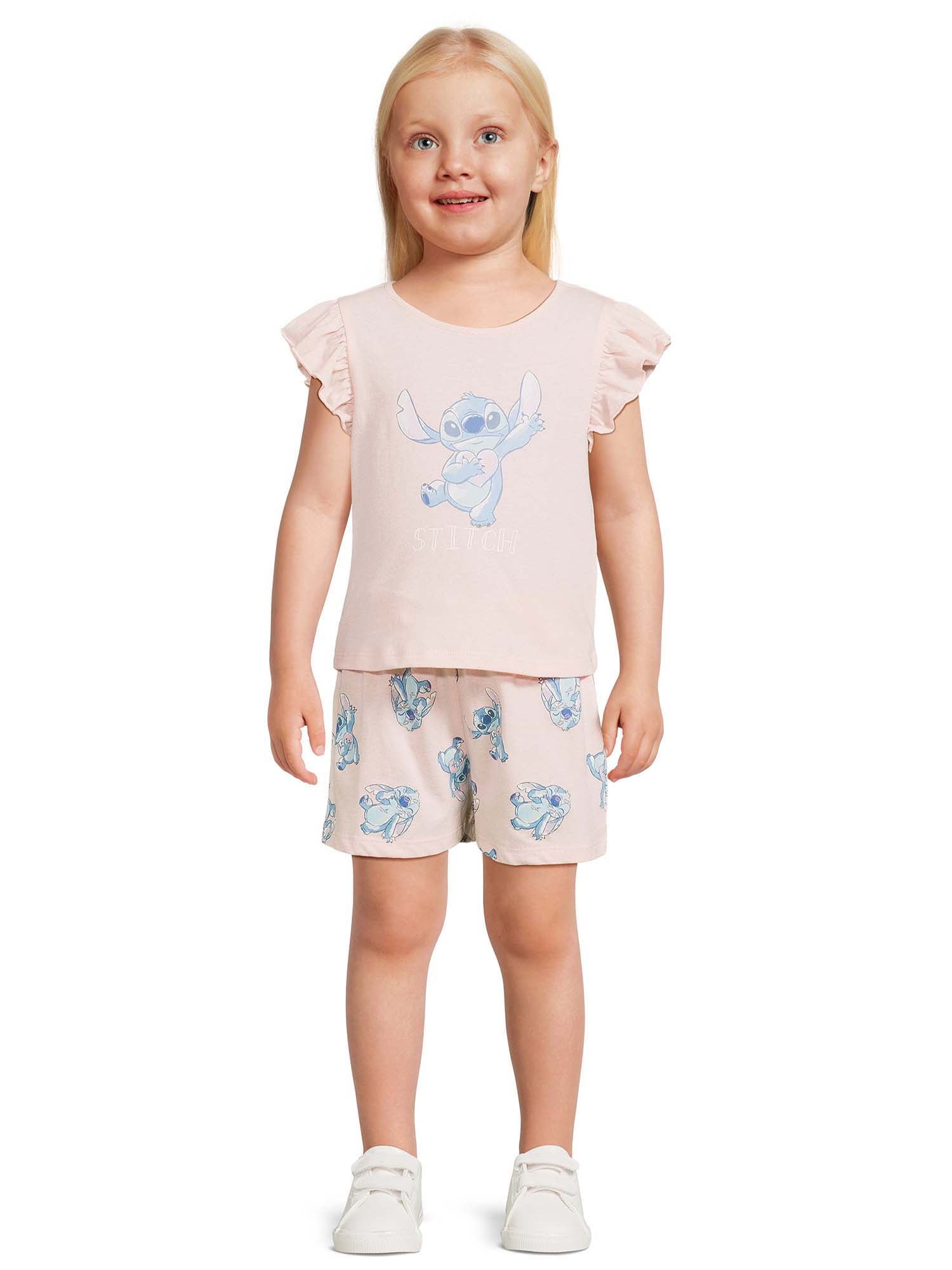 Lilo & Stitch Toddler Girls Stitch Love Kiss Graphic Tee and Shorts, 2 ...