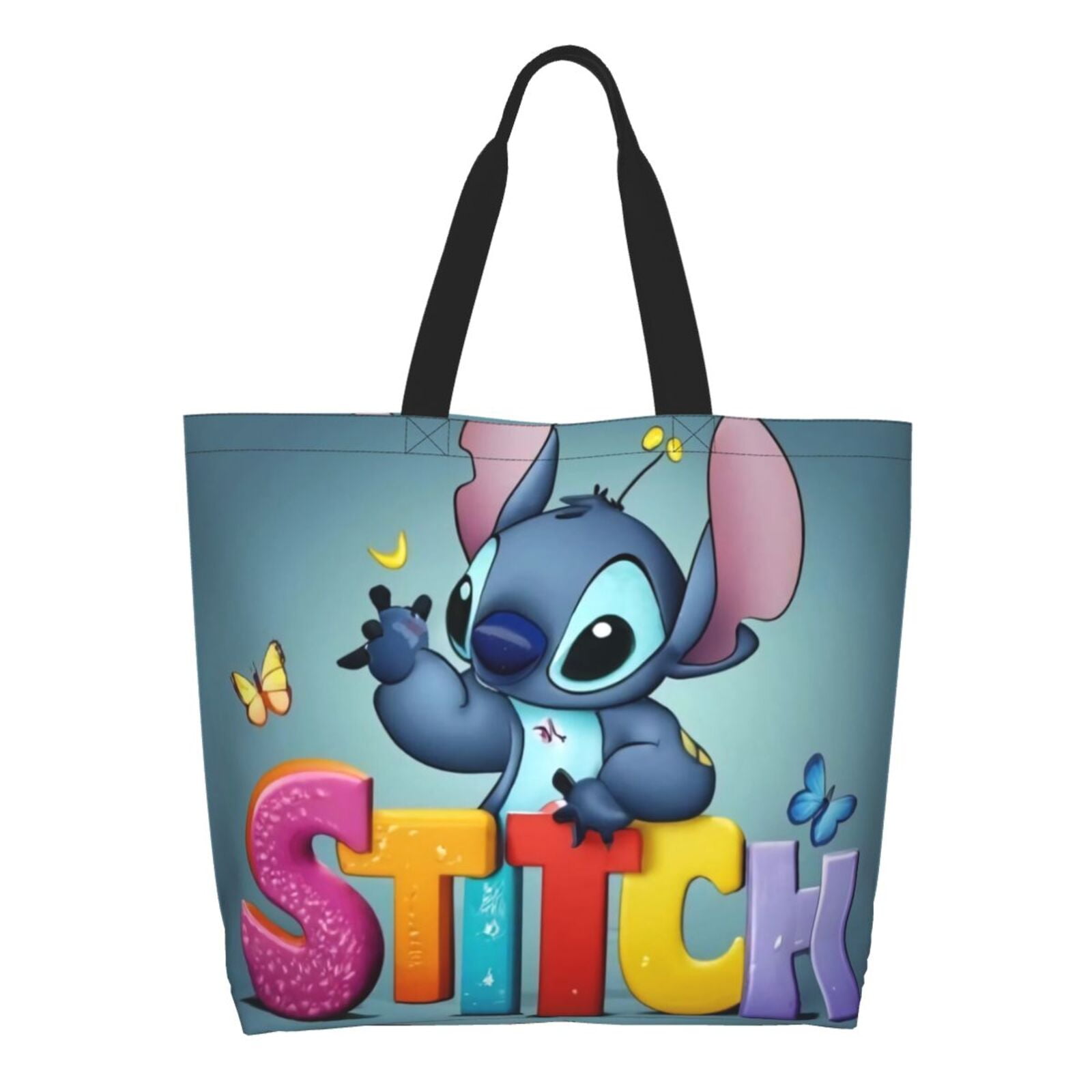 Lilo & Stitch Tote Bag for Women,Canvas Tote Bag with Compartments ...