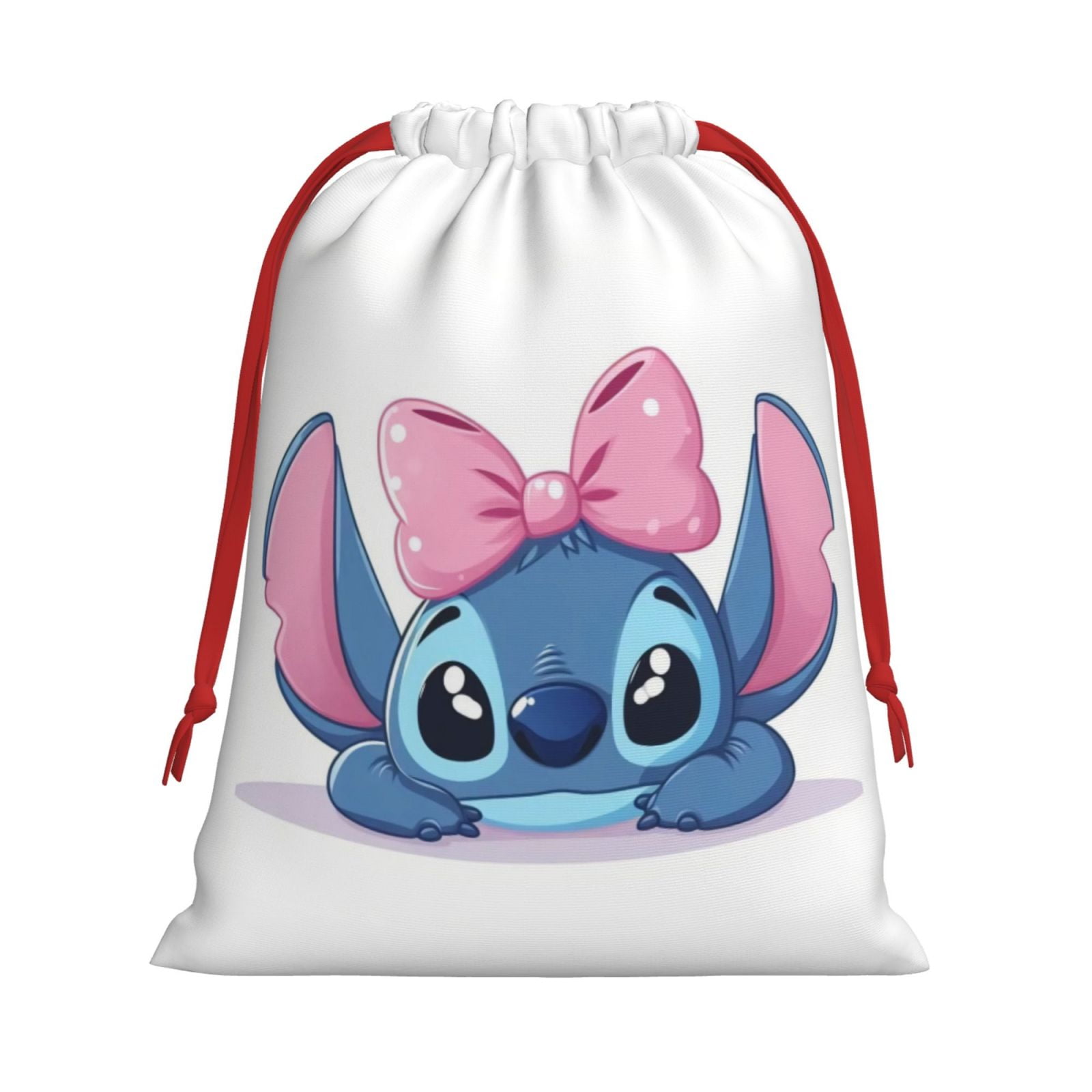 Stitch With Pink Bow Drawstring Bag For Kids Adults Gifts Drawstring ...