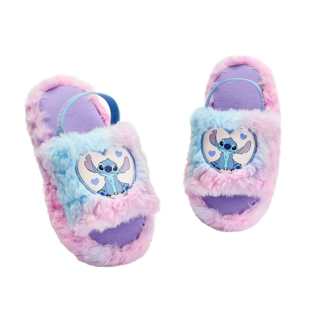 Lilo & Stitch Womens Stitch Ombre Fluffy Slippers - Walmart.com