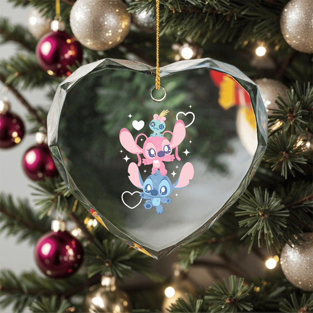 Lilo Stitchthe Series Stack Hearts Ornament, Indoor Decoration, Crystal ...