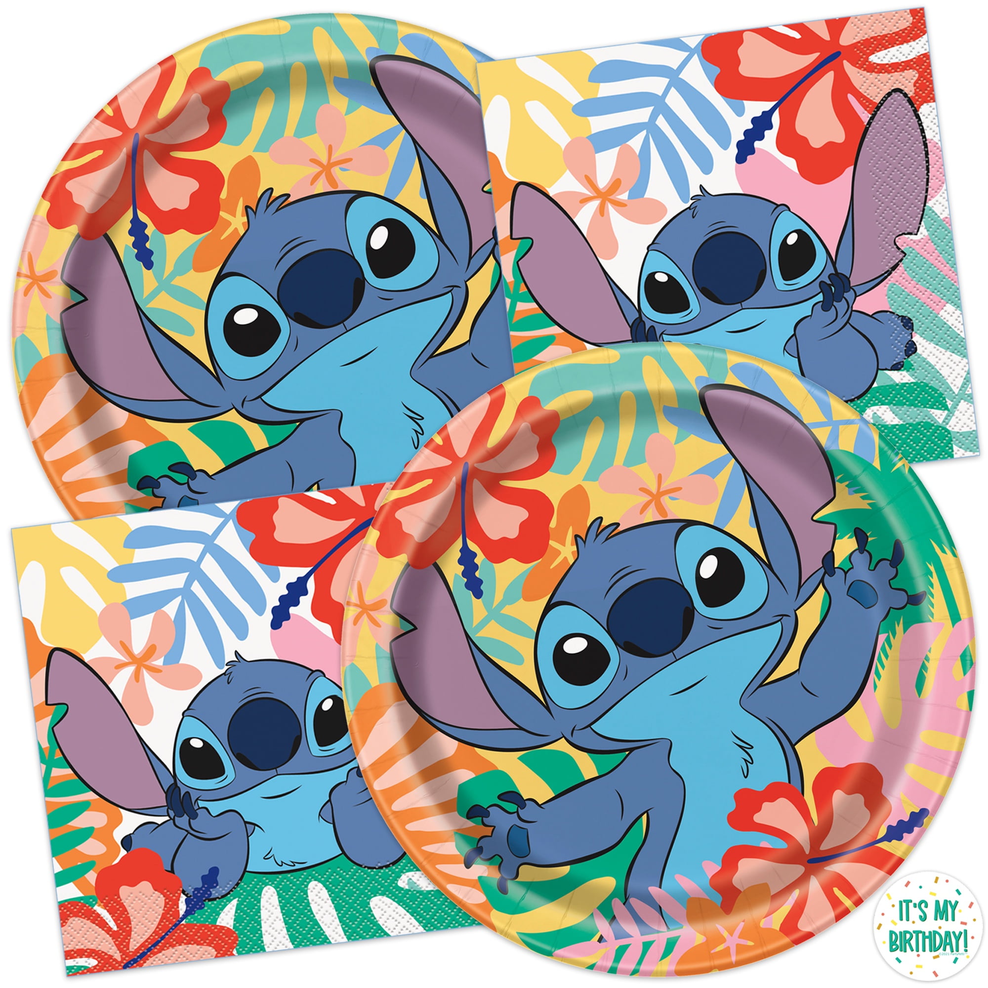 Lilo and Stitch Birthday Party Decorations - 16 Plates, 16 Napkins, 1 ...