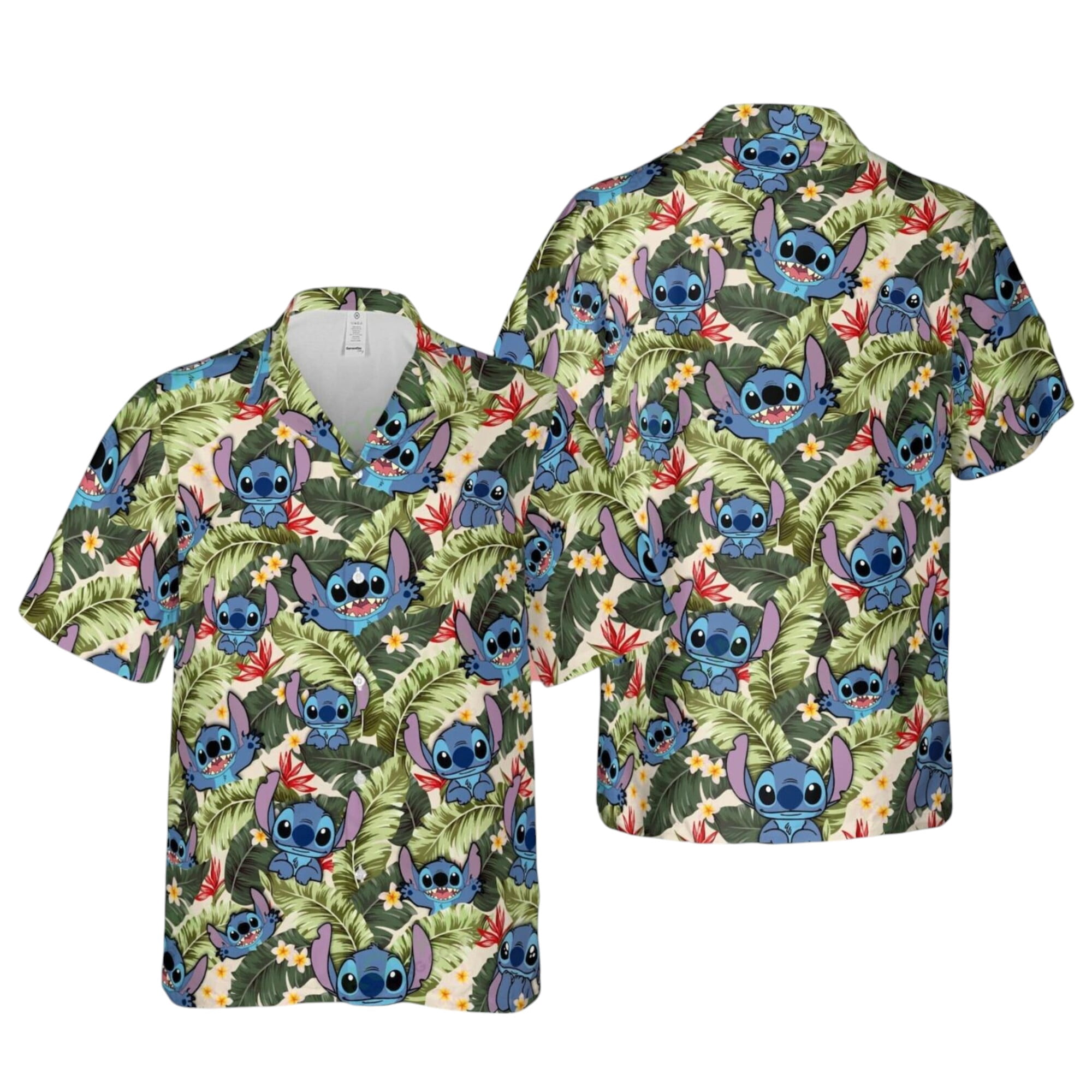 Lilo and Stitch Cartoon Summer Shirt, Disney Stitch Beach Button Up ...
