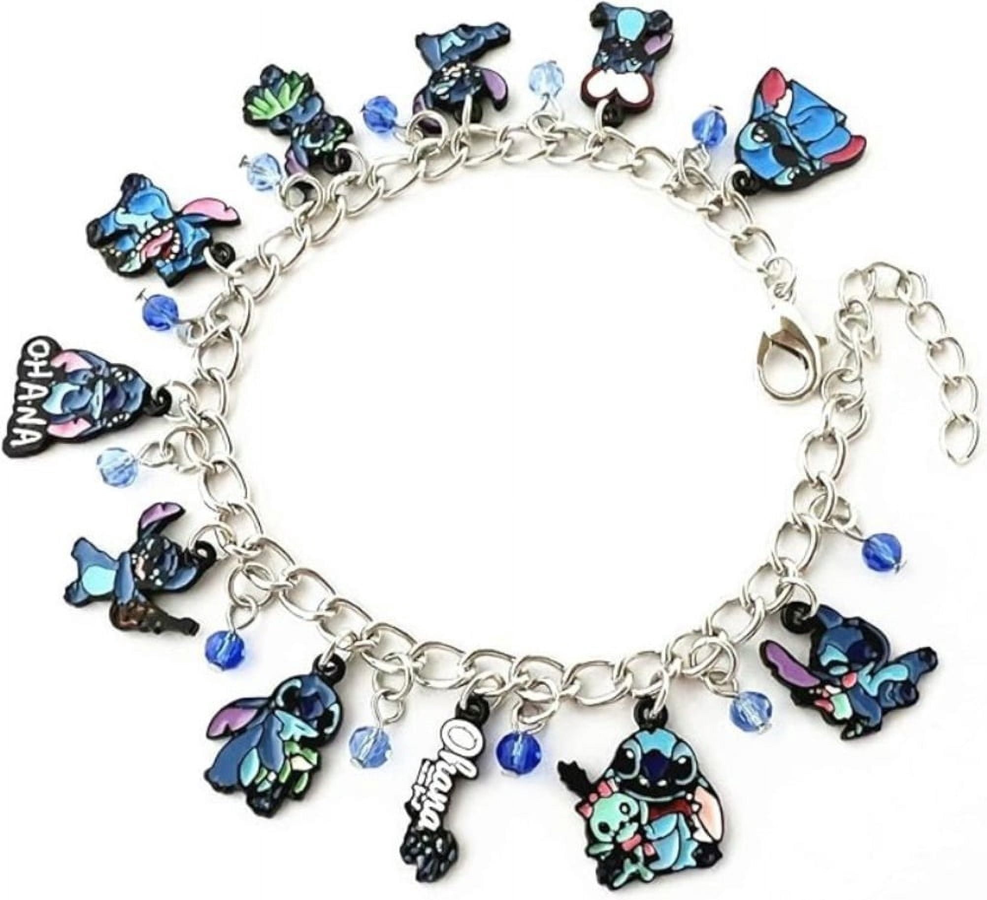 Mainstreet Classics, Lilo and Stitch Charm Bracelet, Enamel Charms ...
