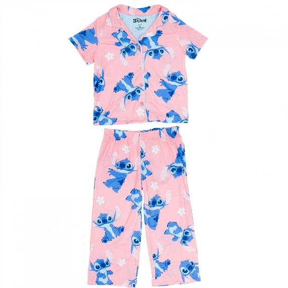 Lilo and Stitch Floral Poses Youth 2-Piece Pajamas-Size 8 - Walmart.com