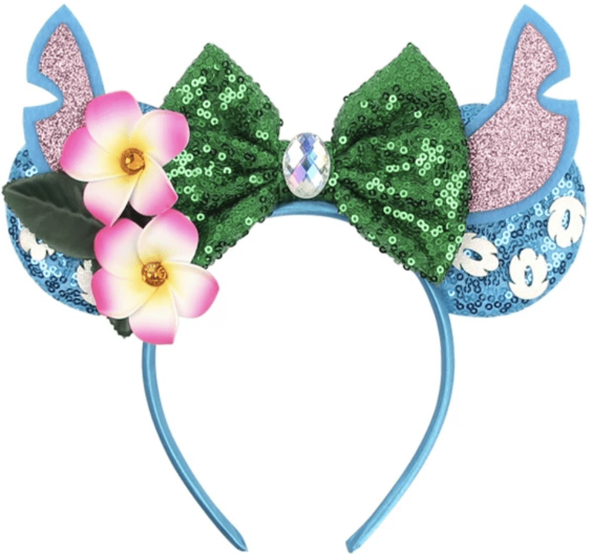 Handcrafted Lilo and Stitch Inspired Mickey Ears, Blue Princess ...