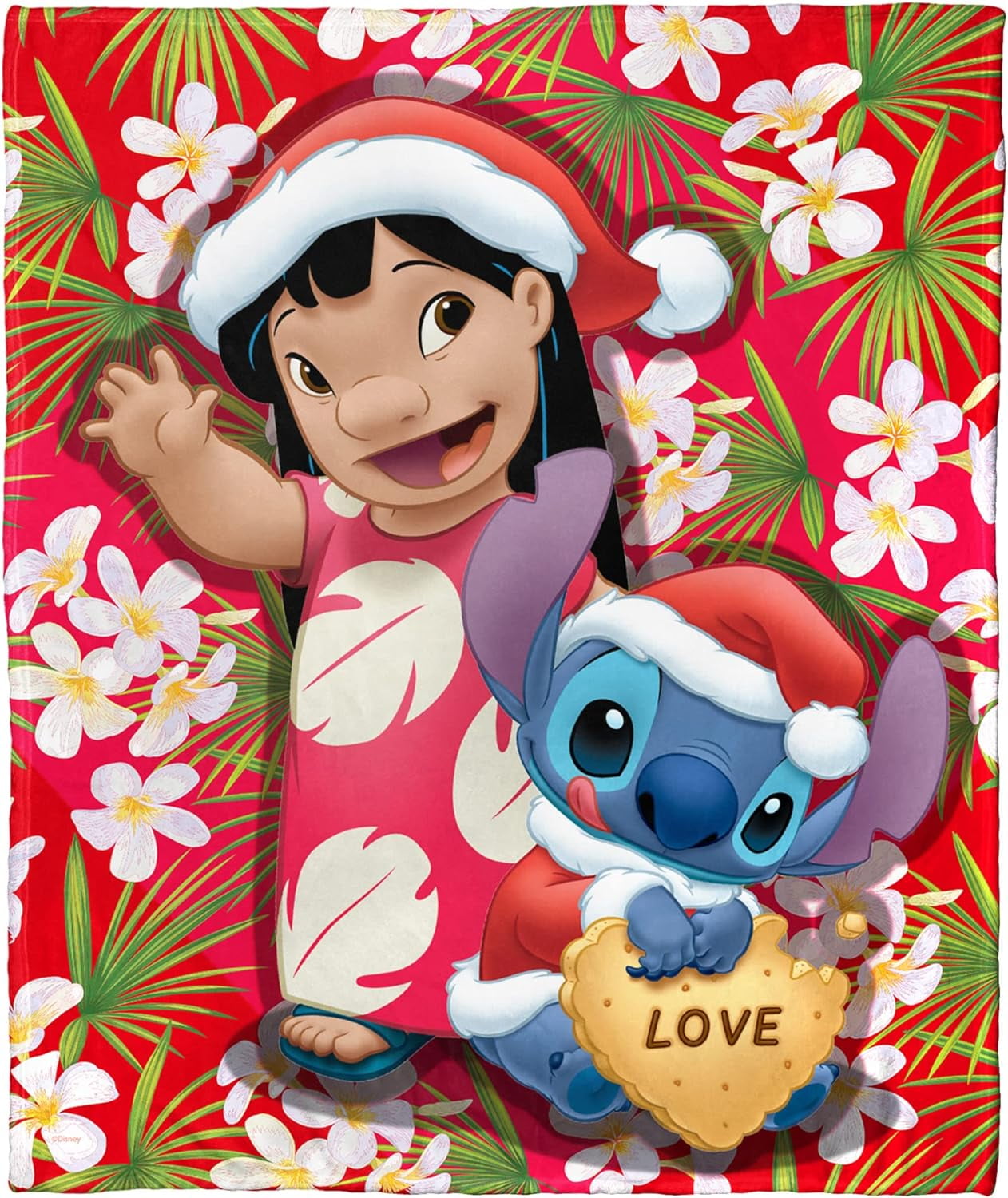 Lilo and Stitch Silk Touch Throw Blanket, 50" x 60", Santa Stitch ...