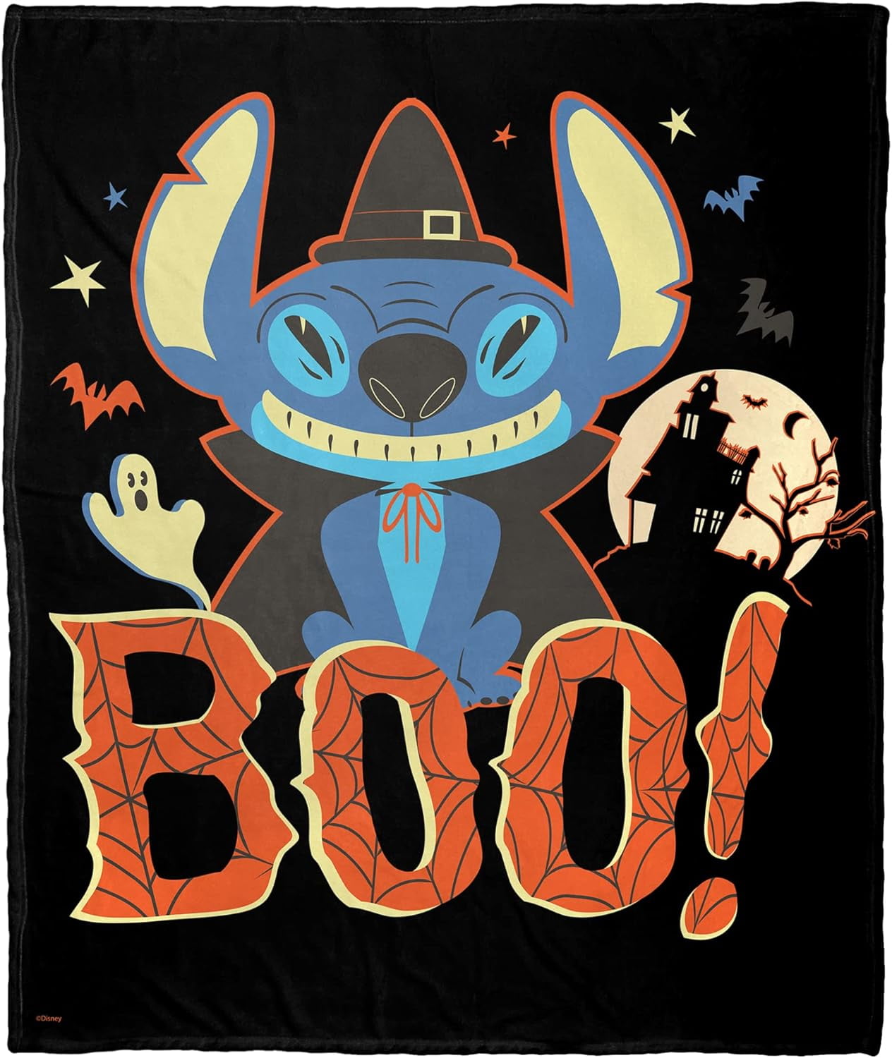 Lilo and Stitch Silk Touch Throw Blanket, 50" x 60", Witch Stitch Boo ...