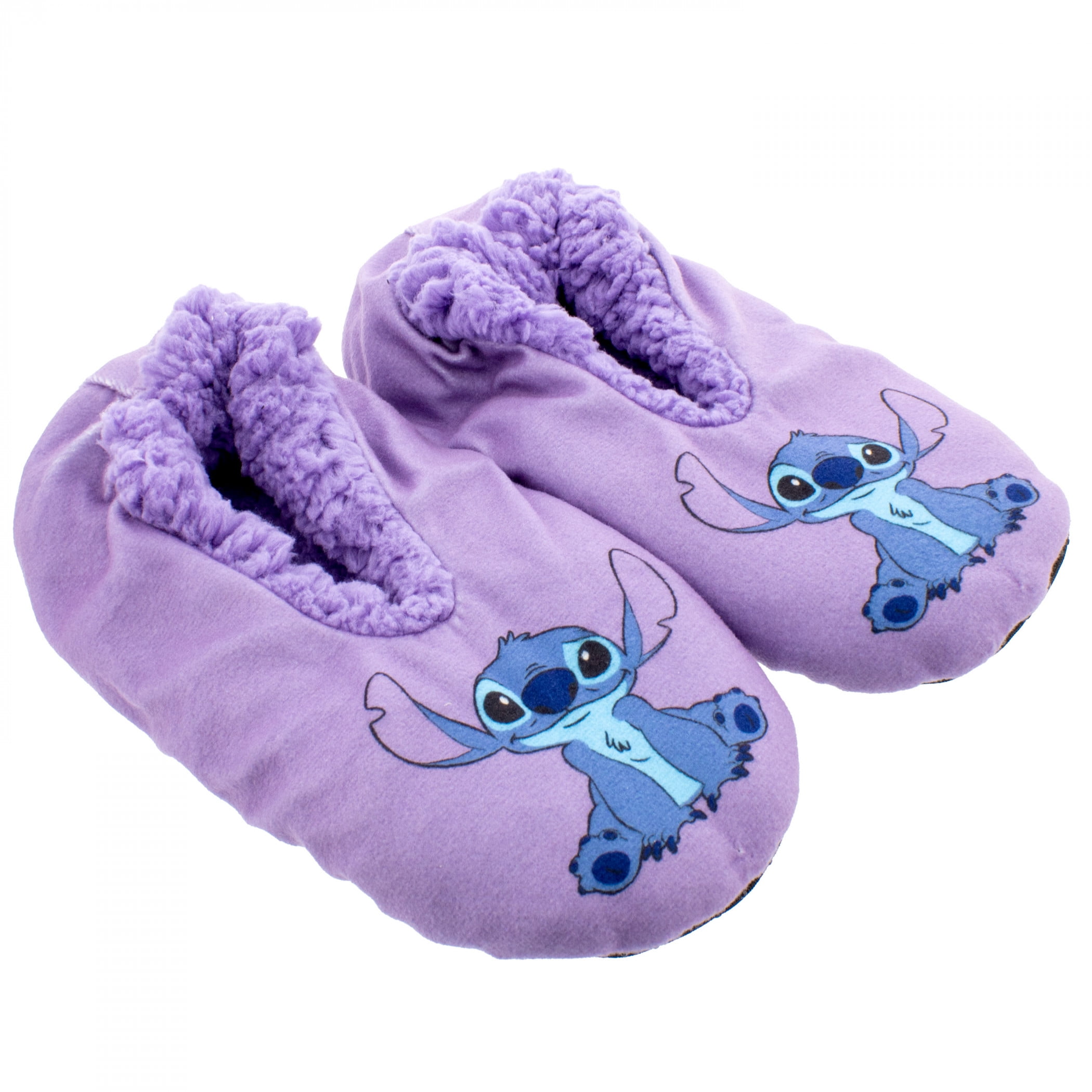 Lilo and Stitch - Sitting Stitch Fuzzy Babba Women's Slippers-Size 5-6 ...