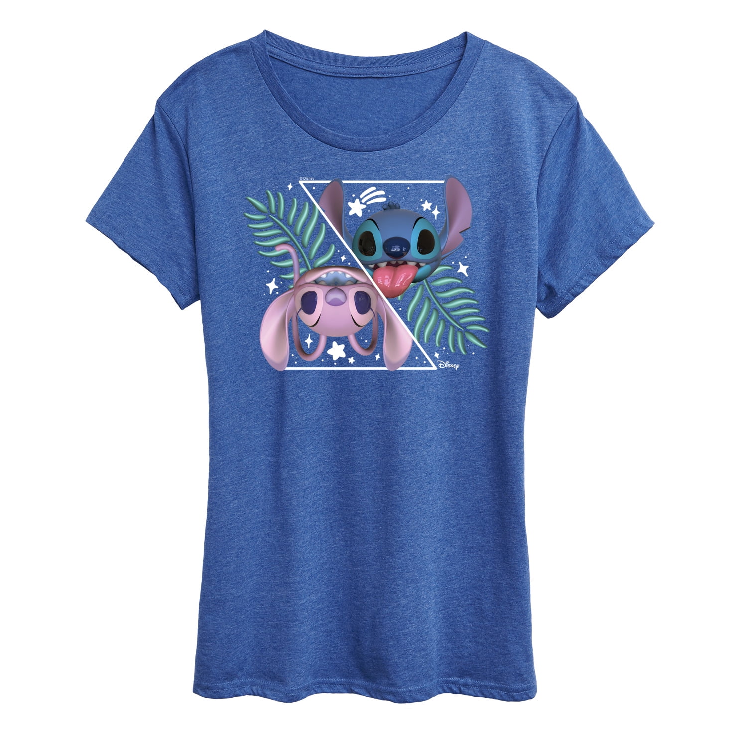 Lilo and Stitch - Stitch And Angel Split - Women's Short Sleeve Graphic ...