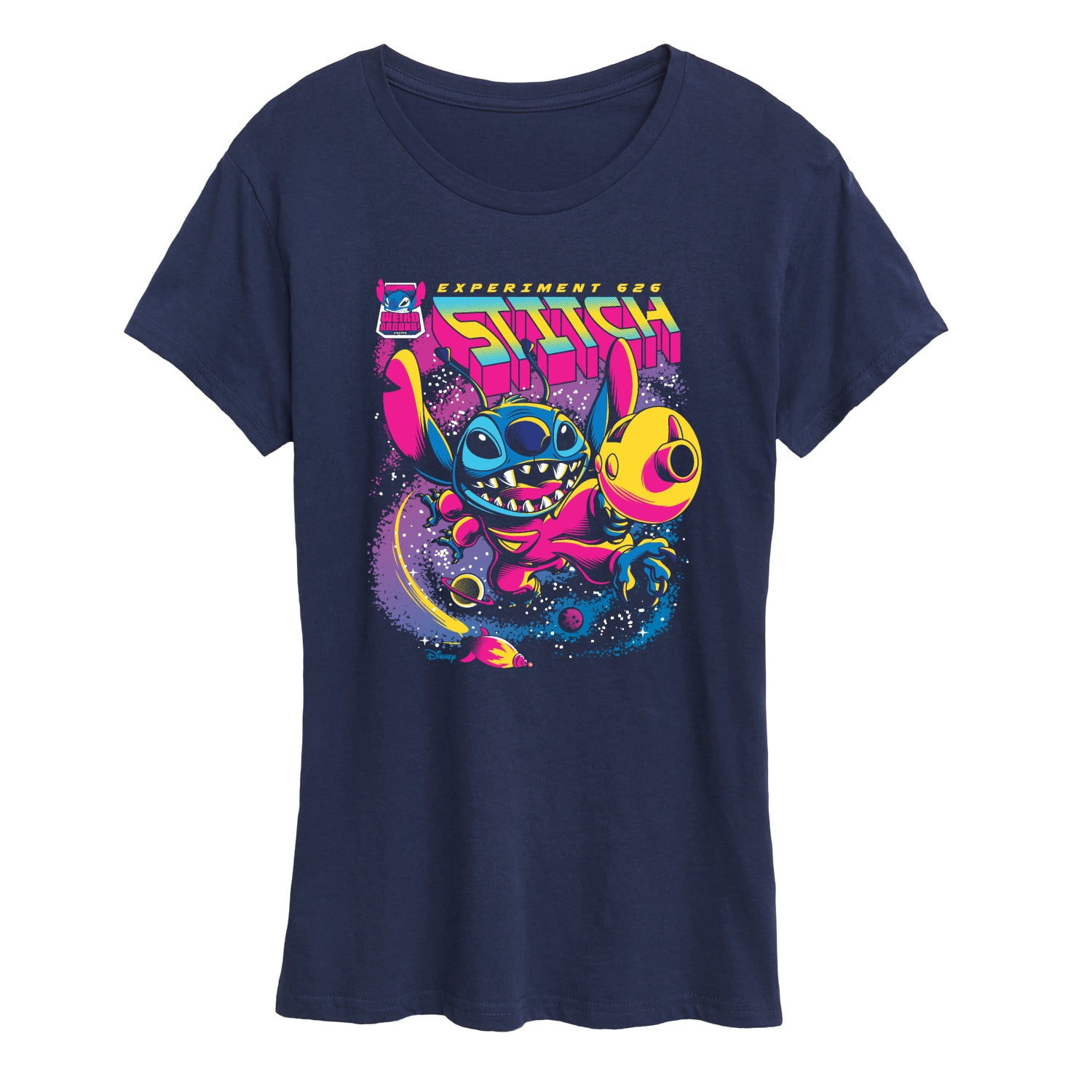 Lilo and Stitch - Stitch Comic Cover - Women's Short Sleeve Graphic T ...