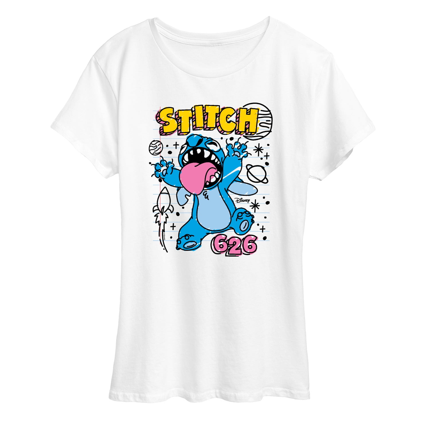 Lilo and Stitch - Stitch Scribble - Women's Short Sleeve Graphic T-Shirt - Walmart.com