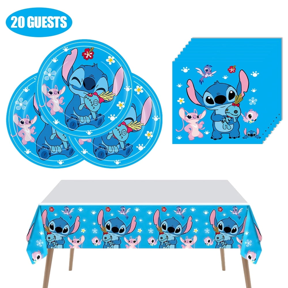 Disney's Lilo and Stitch Themed Party Supplies Set: 20 Paper Plates, 20 ...