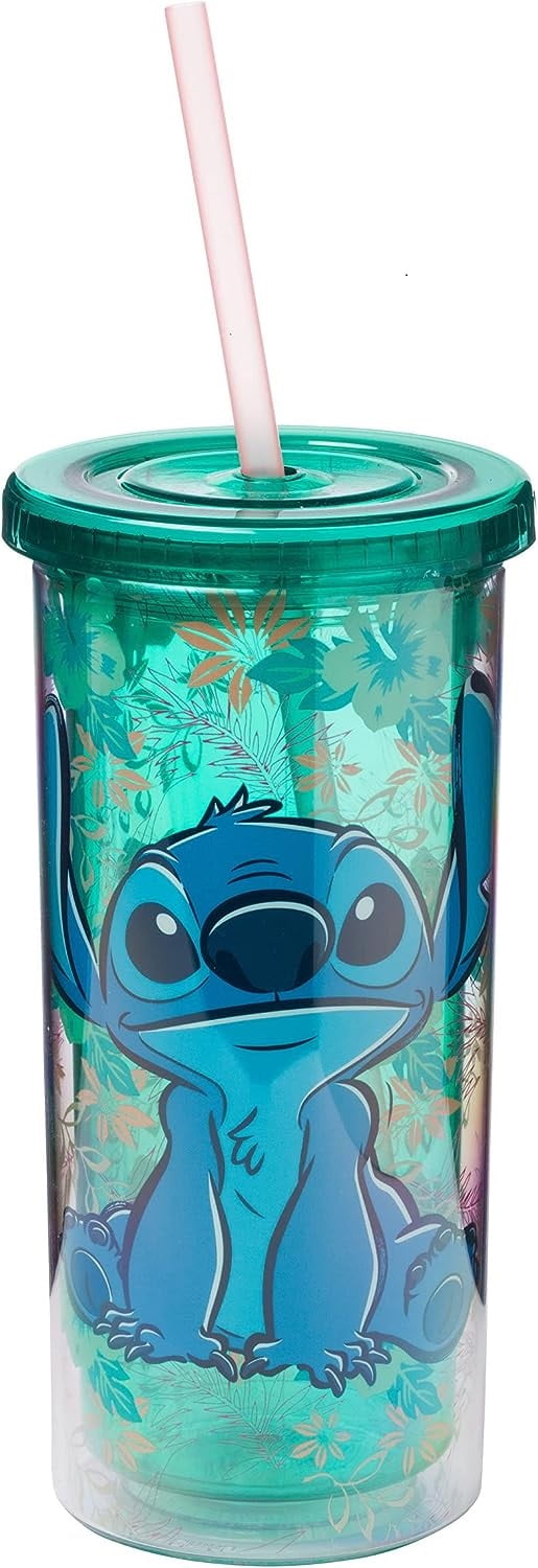Disney's Lilo and Stitch 20-Ounce Tropical Pattern Tall Tumbler Cold ...