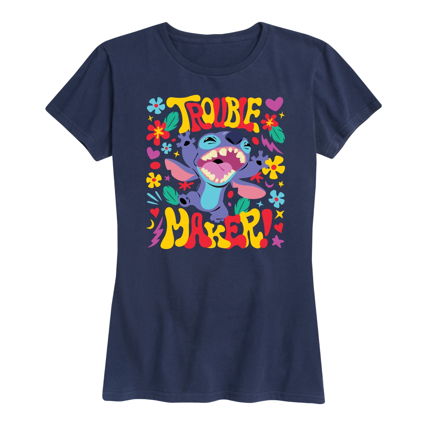 Lilo & Stitch - Trouble Maker Stitch - Women's Short Sleeve Graphic T ...