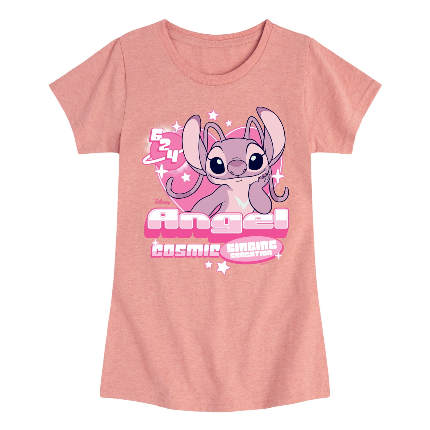 Lilo & Stitch - Y2K Angel - Toddler & Youth Girls Fitted Short Sleeve ...