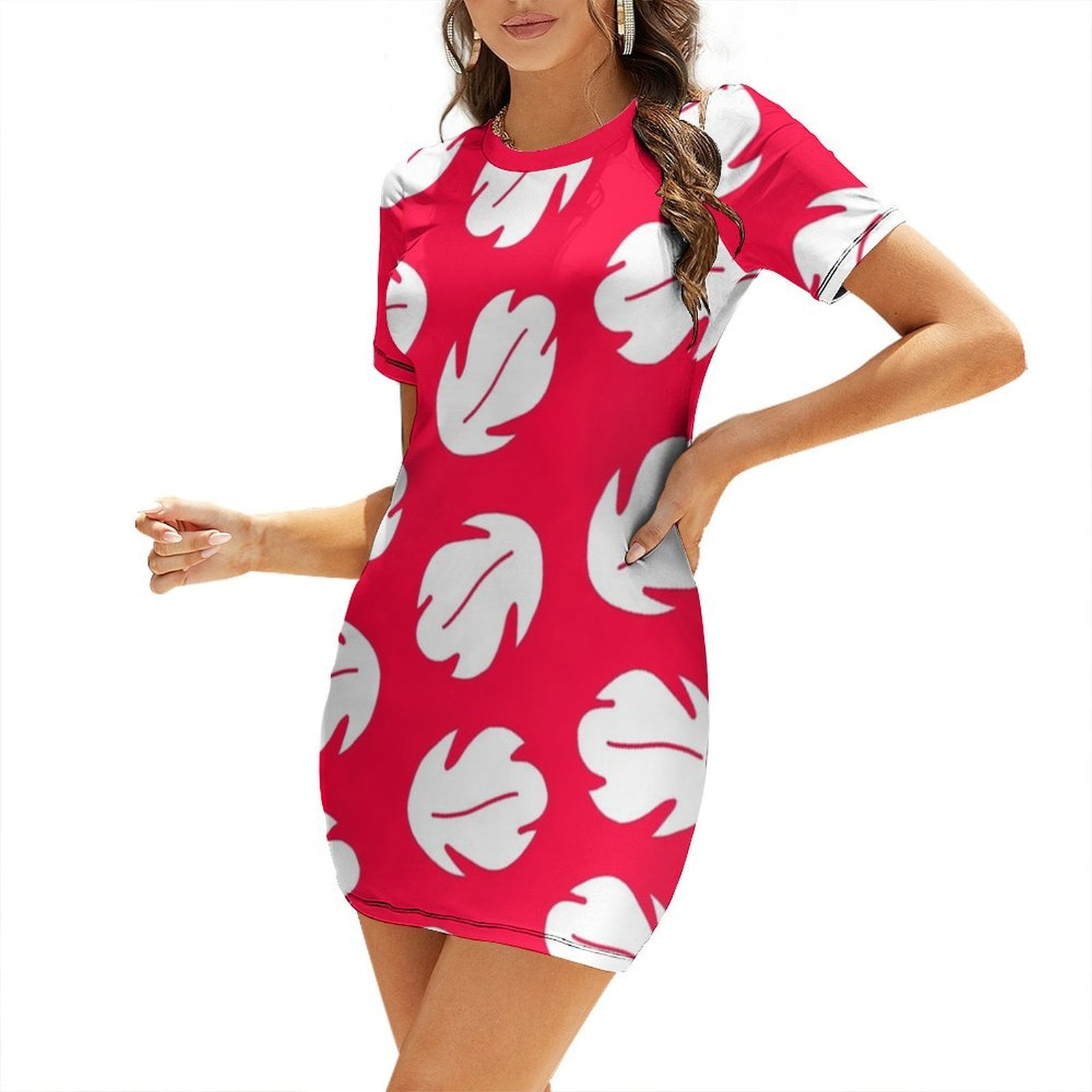 Lilo’s Dress Pattern Short Sleeve Dress Evening Dress Woman Mini Dress ...