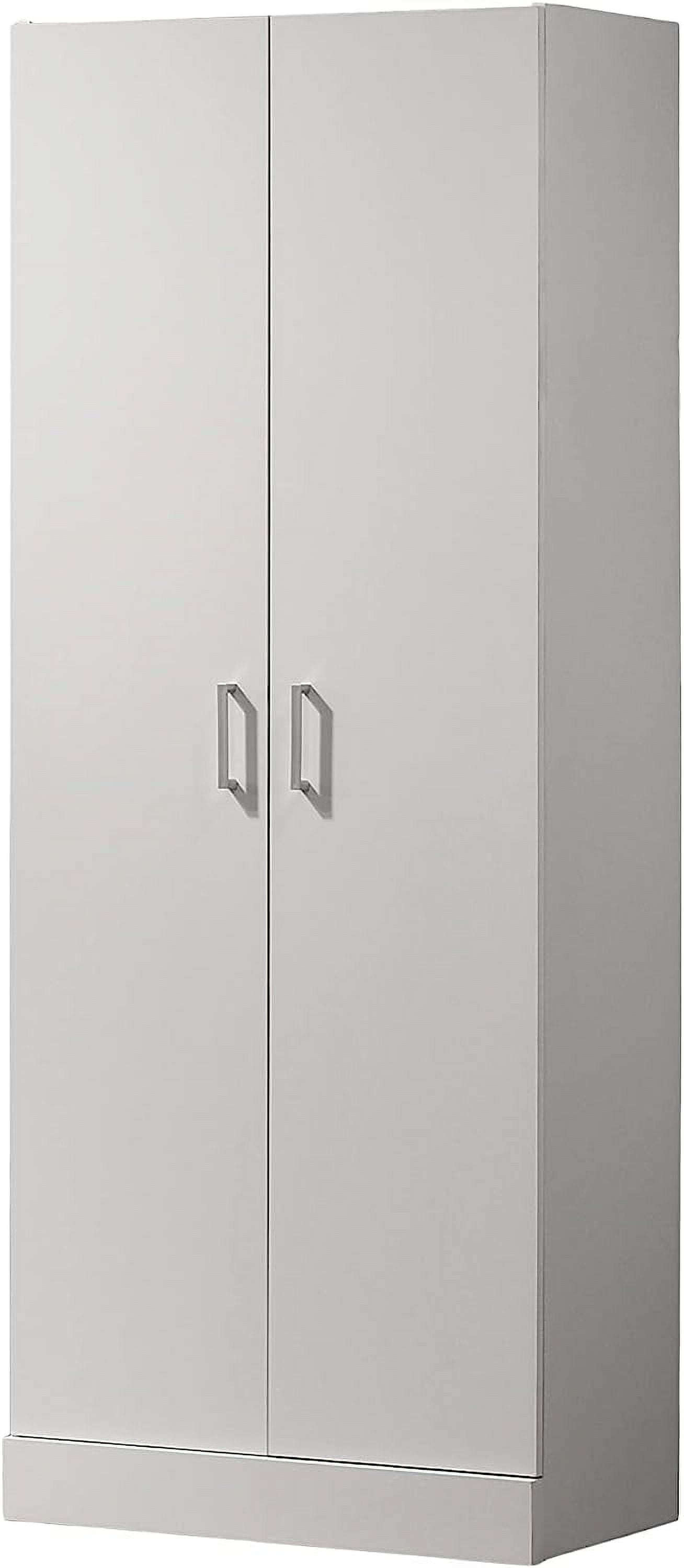 Lilola Home Alara White 60" Height Simplistic Modern Double Door ...