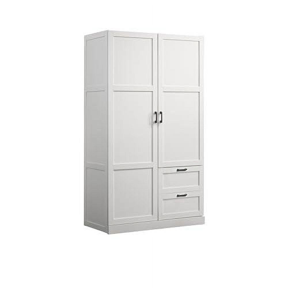 Lilola Home Aubree White Wardrobe Cabinet Armoire with 2 Drawers and ...