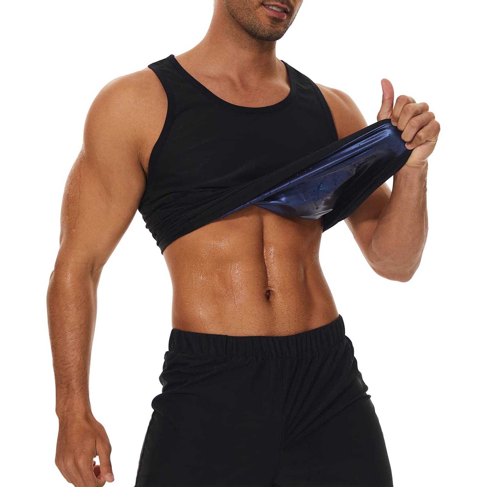 Lilvigor Sauna Sweat Vest for Men T Shirt Heat Trapping Tank Tops ...