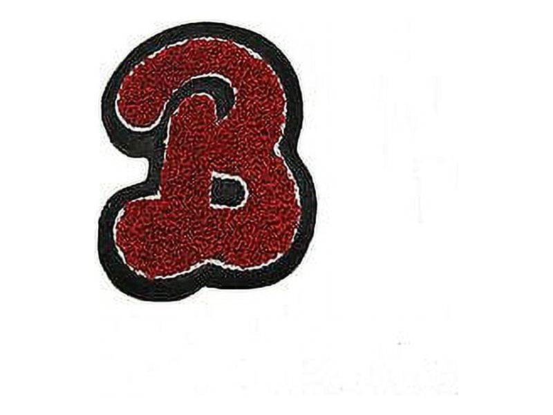 Lily 2 and 3/8"x 3.25" Chenille Letter B Sew On Letterman Jacket Patch ...