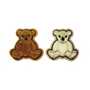 6.5"x 6.5" Brown Kaylee Firefly Cute Fuzzy Teddy Bear Sew On Appliques Patches - Walmart.com